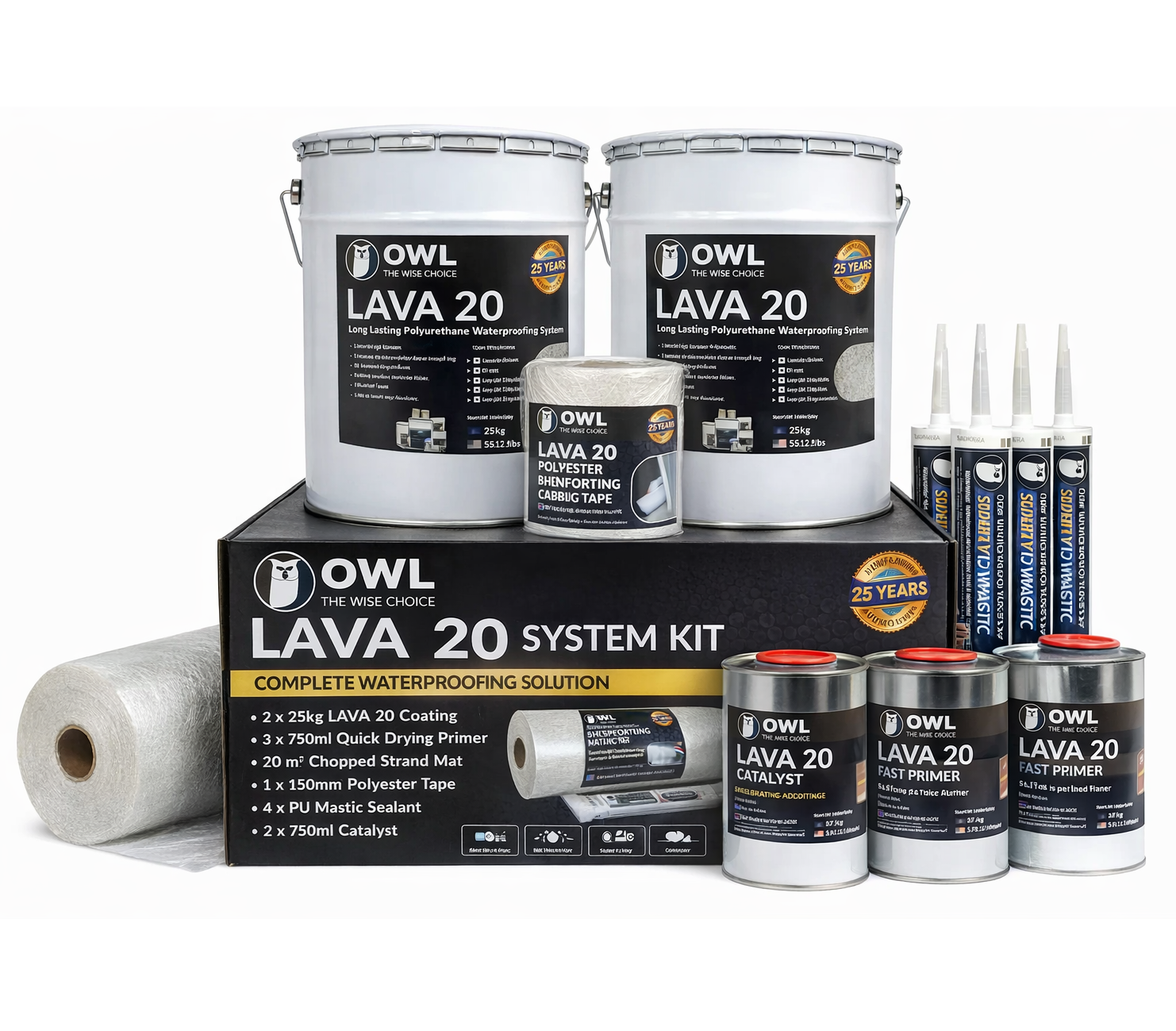 LAVA 20 Polyurethane Liquid Waterproofing Kits