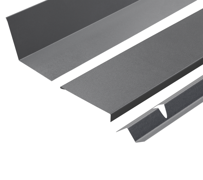 Cladco 110° Lean-To Bottom Plate Flashing for Standing Seam - 3m