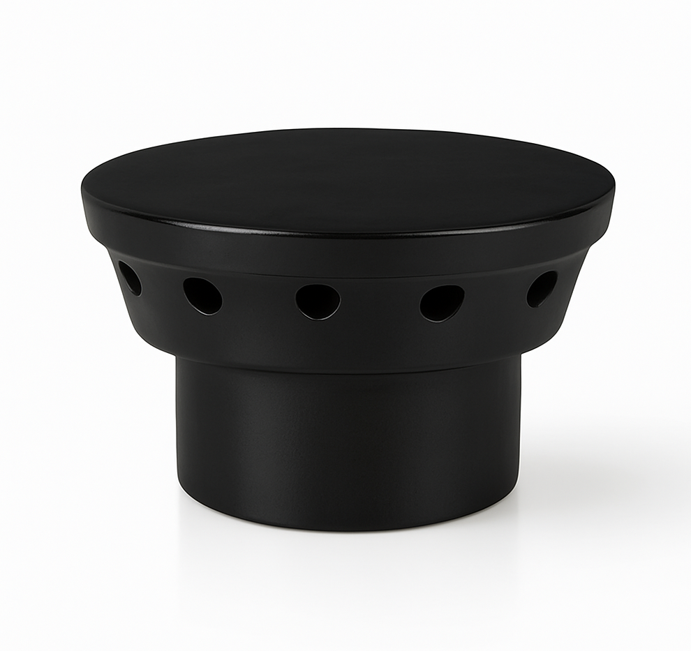 Redbank Black Clay Flue Ventilator - 190mm Diameter