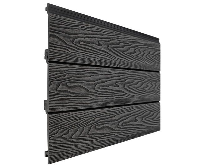 Cladco Composite Woodgrain Effect Wall Cladding Board - Charcoal (3.6m ...