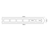 Cladco Composite Fencing Panel - Stone Grey (3.6m)