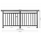 Cladco Handrail Balustrade Powder Coated Aluminium - 2200mm x 1100mm