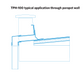 RYNO TPH-100 Horizontal Through Wall / Parapet Outlet - 100mm x 100mm