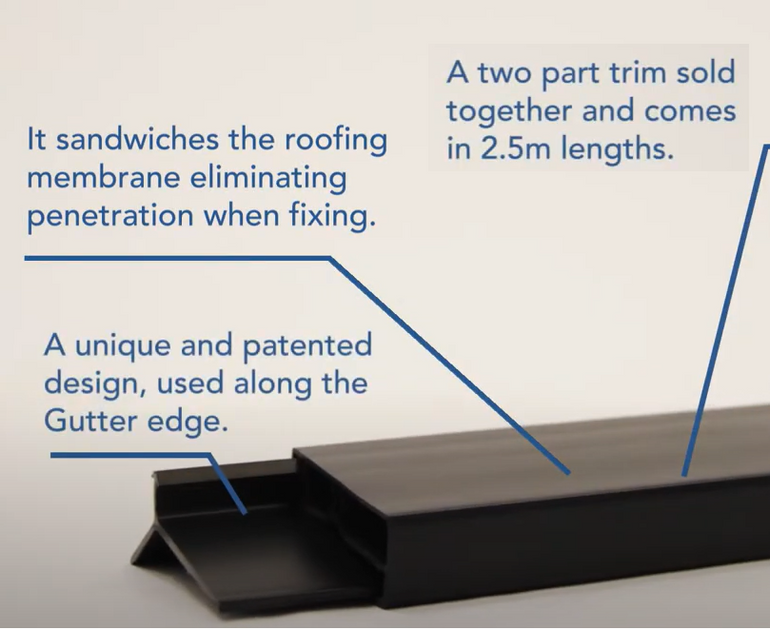 Permaroof UPVC 2 Part Gutter 65mm X 2.5mm | Roofing Outlet