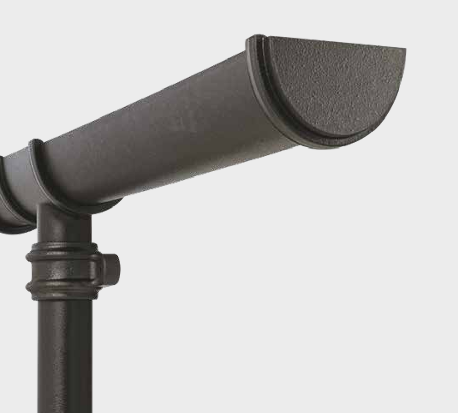 Brett Martin Deepstyle 115mm Cascade Cast Iron Effect Gutter - 4m (BR0 ...
