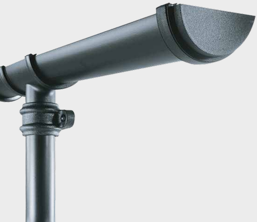 Brett Martin Roundstyle 112mm Cascade Cast Iron Effect Gutter - 2m (BR