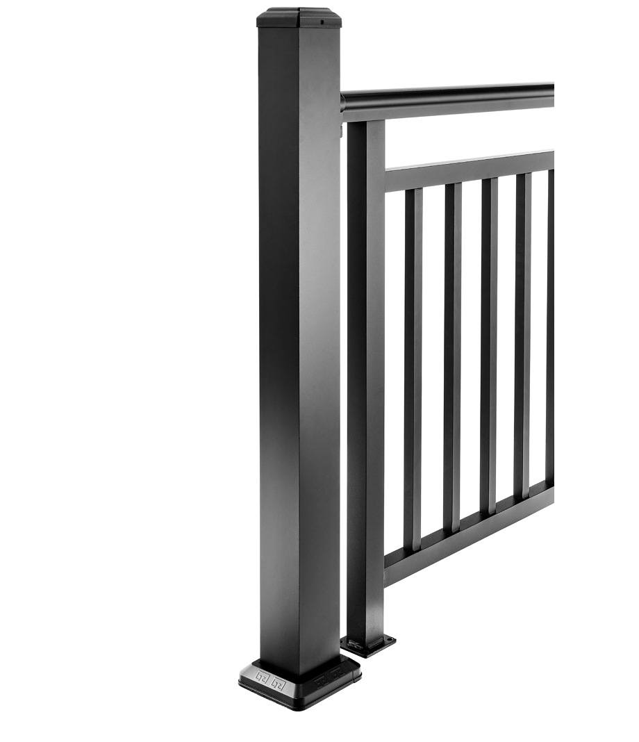 Cladco Balustrade Handrail Post - Powder Coated Aluminium | Roofing Outlet