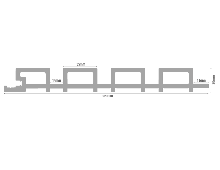 Cladco Composite Slatted Wall Cladding Panels - Coffee (2.5m) | Roofing ...