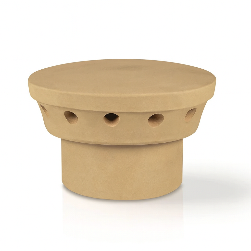 Redbank Buff Clay Flue Ventilator - 205mm Diameter
