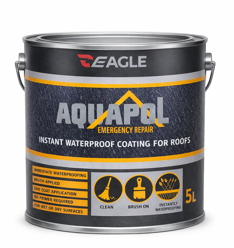 Eagle Aquapol Instant Waterproof Acrylic Coating - Grey 5kg
