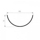 Brett Martin Roundstyle 112mm Cascade Cast Iron Effect Gutter - 2m (BR