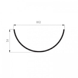 Brett Martin Roundstyle 112mm Cascade Cast Iron Effect Gutter - 2m (BR