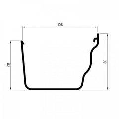 Brett Martin Prostyle 106mm Cascade Cast Iron Effect Gutter - 4m (BR08 ...