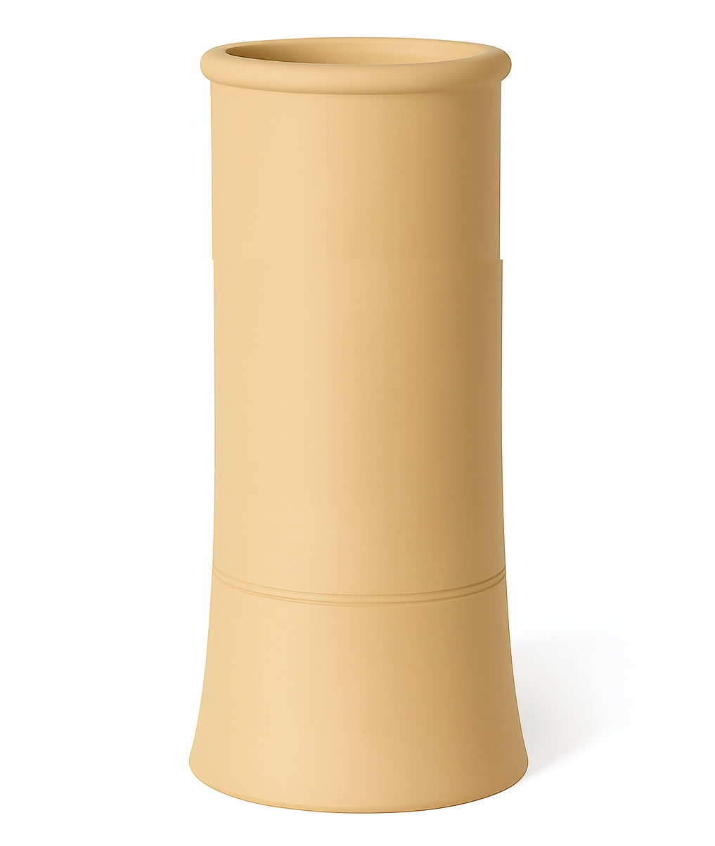 Redbank Black Roll Top Chimney Pot - 300mm