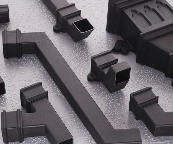 Brett Martin Square 65mm Cast Iron Effect Adjustable Offset Kit 150mm ...