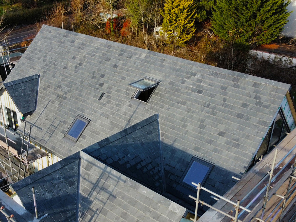 Mayan Natural Slate All-in-One Real Ridge Graphite Ridge Tile 500mm
