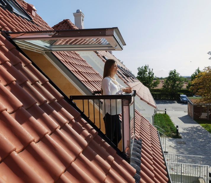 VELUX GDL MK19 SK0L223 White Painted Double Cabrio® Roof Balcony for S