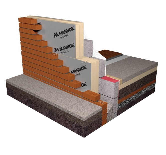 Mannok IsoShield Full Fill Cavity Wall Insulation - 1200mm x 450mm x 1 ...