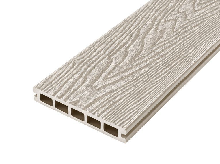 Cladco Woodgrain Effect Hollow Composite Decking Board - Ivory (4m ...
