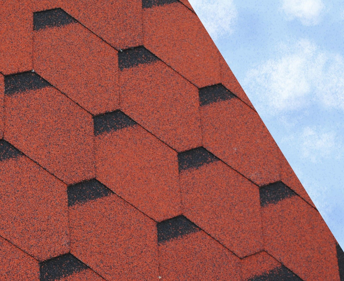 Hexagonal 3 Tab Bitumen Roof Felt Shingles - (2.42m2 Pack)