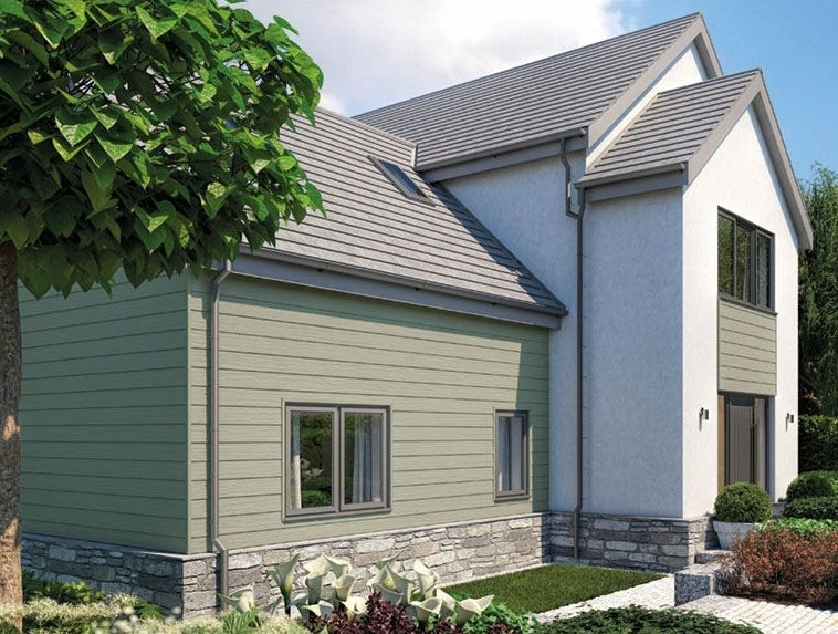 Cladco Fibre Cement Exterior Wall Cladding Boards - Sage Green (3.66m ...