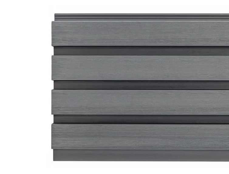 Cladco Composite Slatted Wall Cladding Panels - Silver Grey (2.5m ...