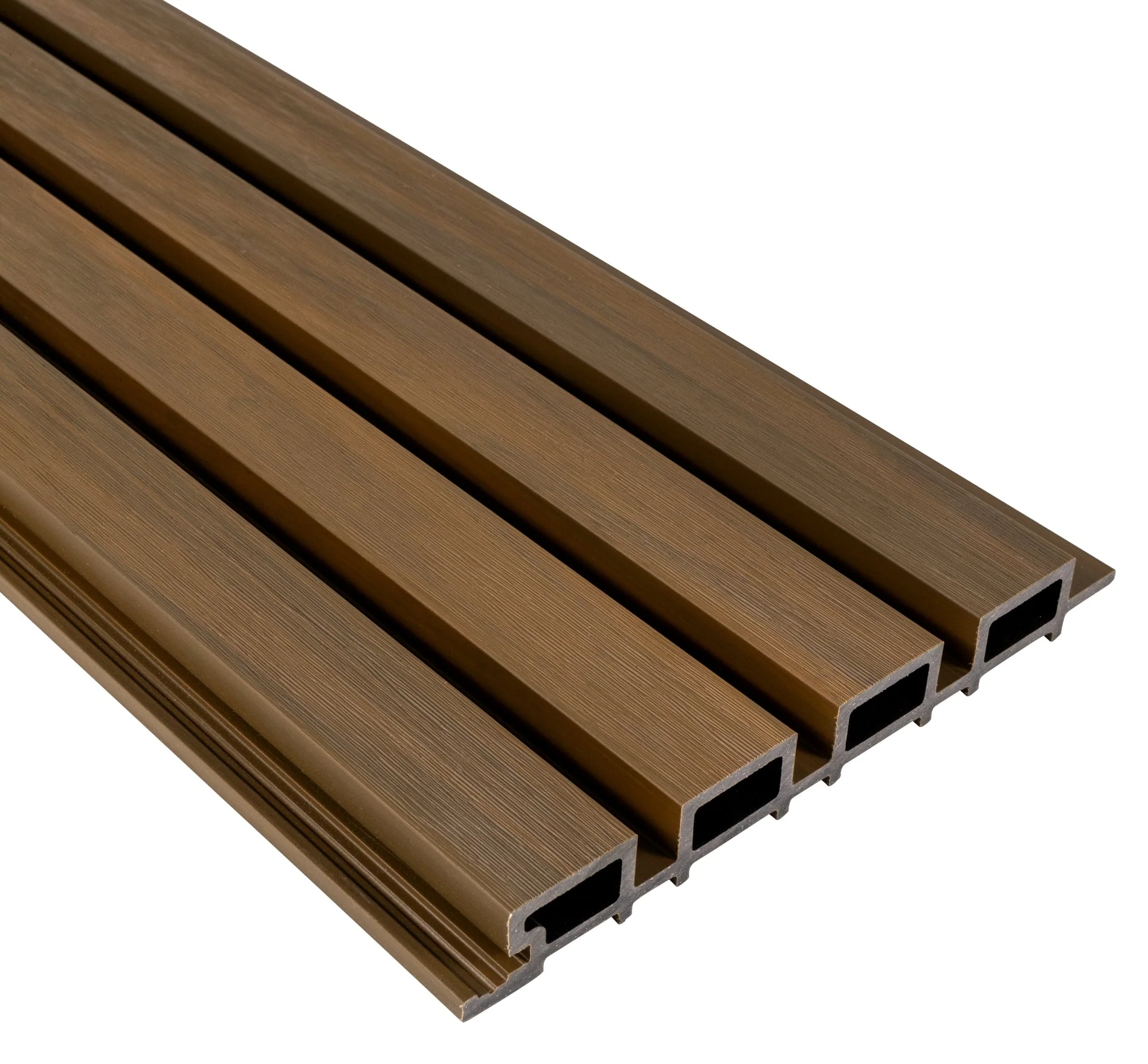 Triton WPC Slatted Wall Cladding - Golden Teak (2.5m)