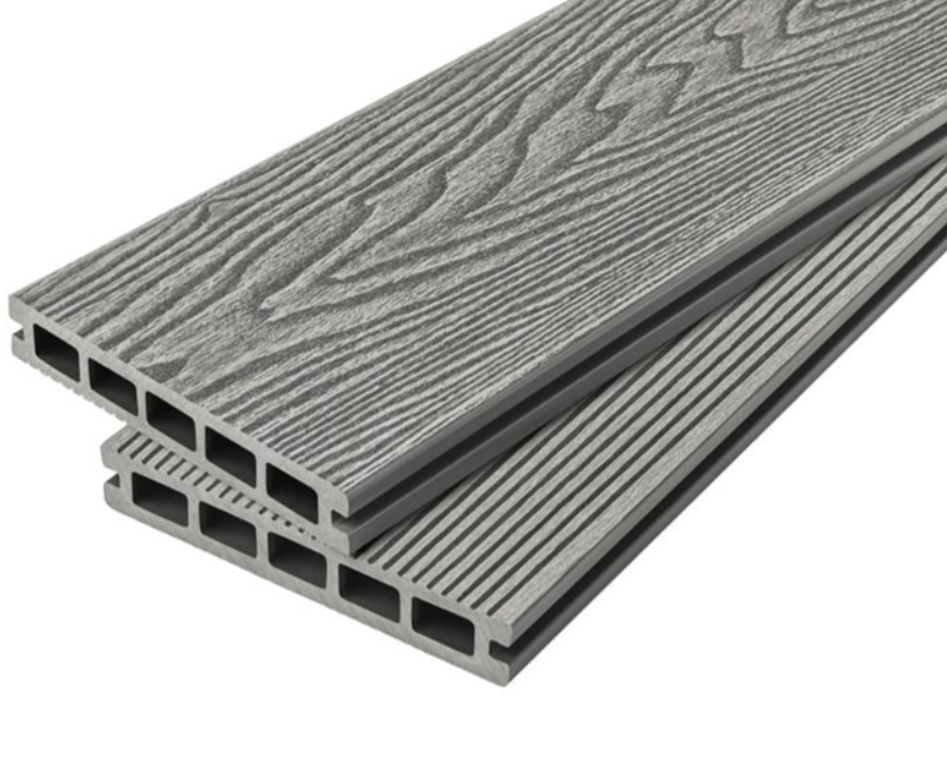 Cladco Woodgrain Effect Reversible Composite Decking Board - 2.4m (All