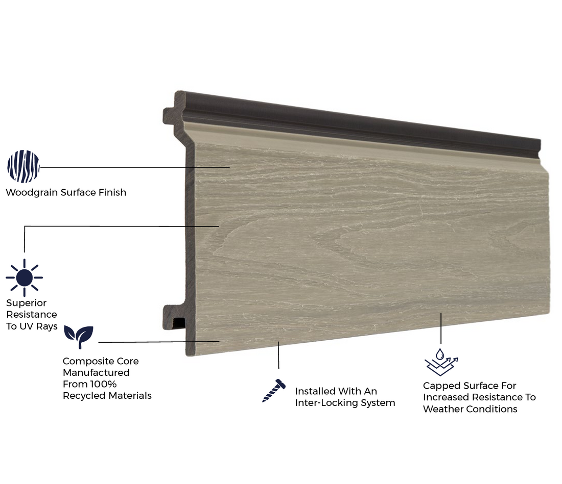Cladco ProClad Composite Wall Cladding Board - Platinum (3.6m)