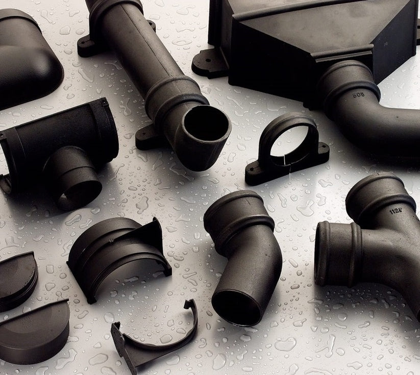 Brett Martin Roundstyle 112mm Cascade Cast Iron Effect Gutter - 2m (BR