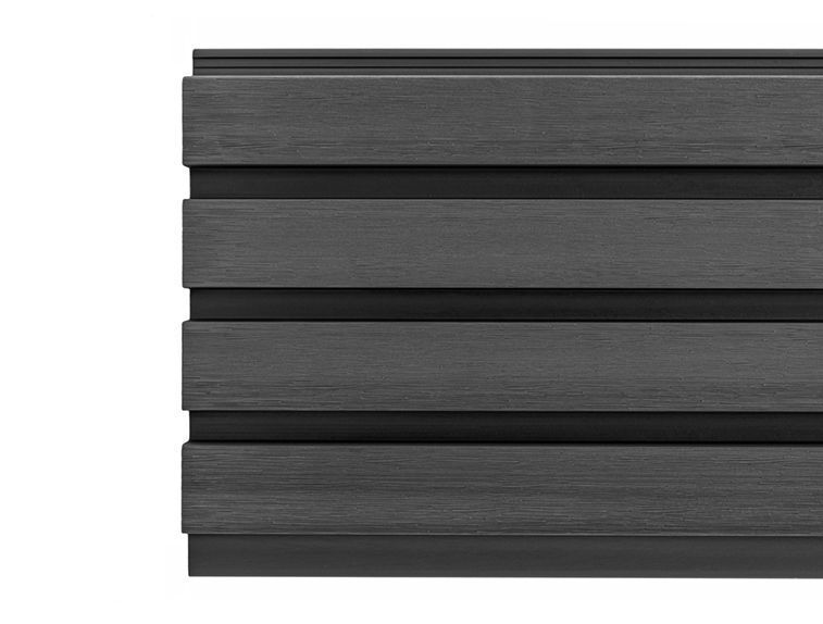 Cladco Composite Slatted Wall Cladding Panels - Charcoal (2.5m ...