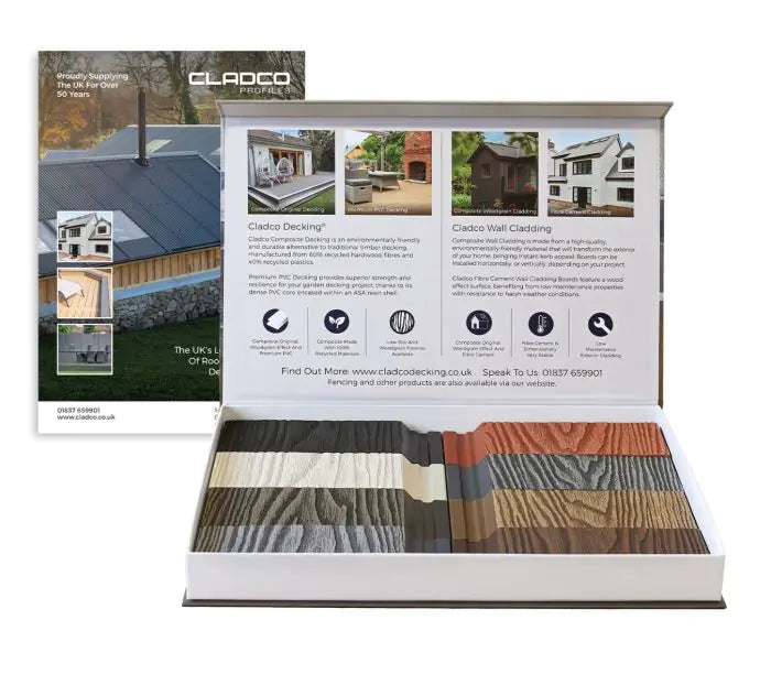 Cladco Signature Woodgrain Composite Wall Cladding Sample Pack