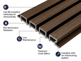 Cladco Composite Slatted Wall Cladding Panels - Coffee (2.5m)