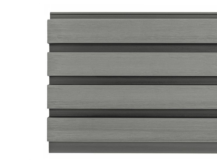 Cladco Composite Slatted Wall Cladding Panels - Stone Grey (2.5m) | Roofing Outlet