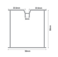 Cladco Aluminium Decking Joist A2-S1 Fire Rated - 50mm x 50mm x 4m (Al