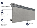 Cladco Signature Composite Wall Cladding Board - Stone Grey (3.6m)