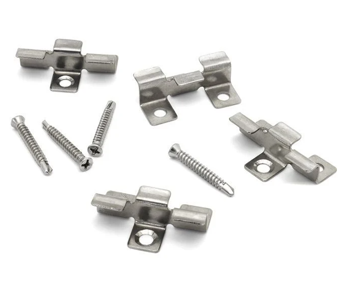 Stainless Steel Hidden Clips for Aluminium Decking + M4x30 SS Self Tap ...