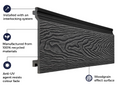Cladco Signature Woodgrain Composite Wall Cladding Board - Charcoal (3