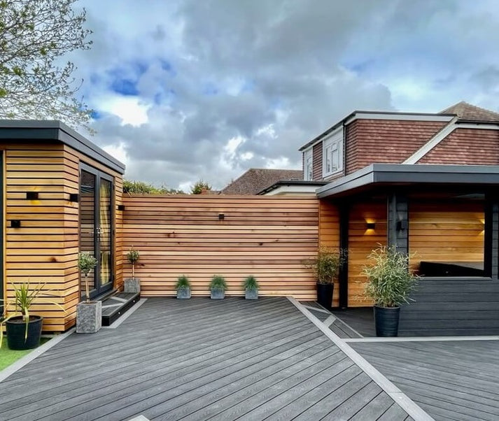 Cladco Signature Reversible Composite Decking Board - Stone Grey (4m)