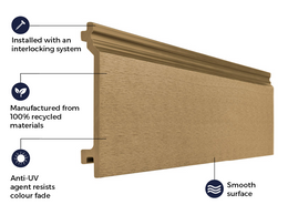 Cladco Signature Composite Wall Cladding Board - Teak (3.6m)
