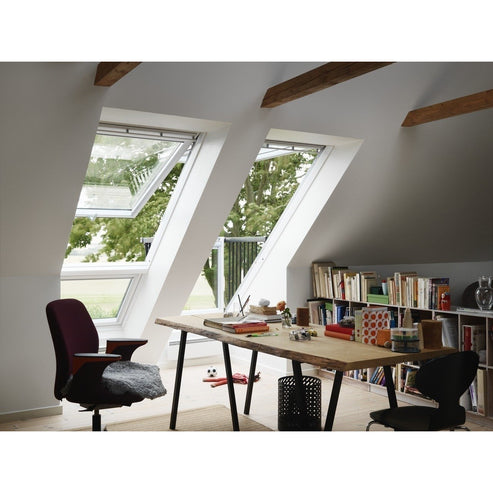 VELUX GDL SK19 SK0W225 White Painted Double Cabrio® Roof Balcony Windo