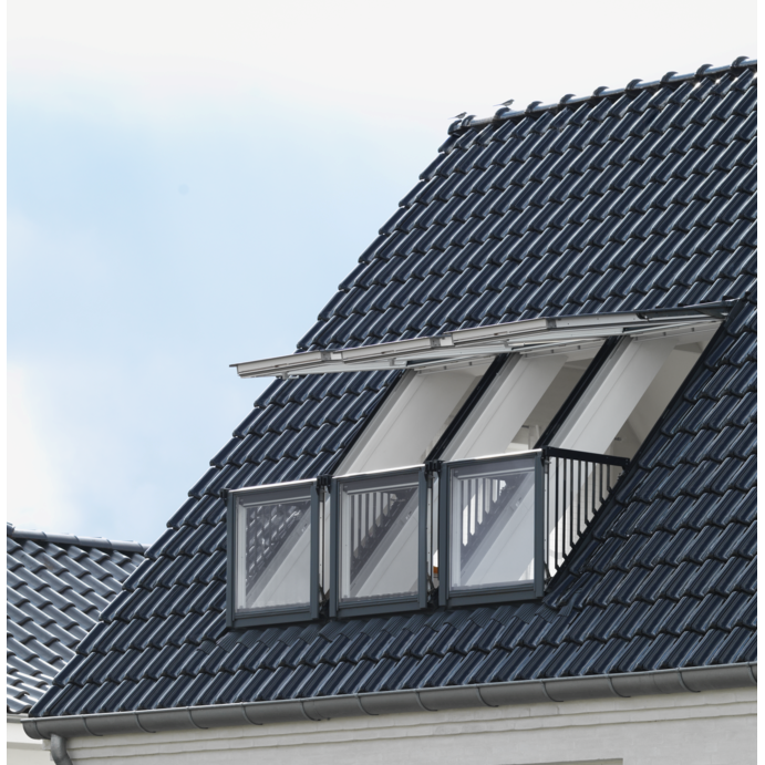 VELUX GDL MK19 S10W02 White Painted Cabrio® Balcony (78 x 252 cm ...