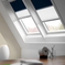 VELUX DFD UK10 1025 Duo Blackout and Pleated Blind - White & White