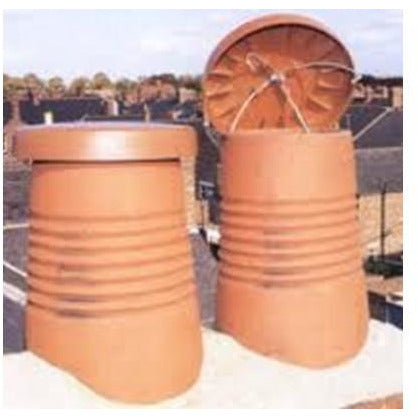 C-Cap Buff Coloured Chimney Cowl - 300mm for Standard Pots | Roofing Outlet