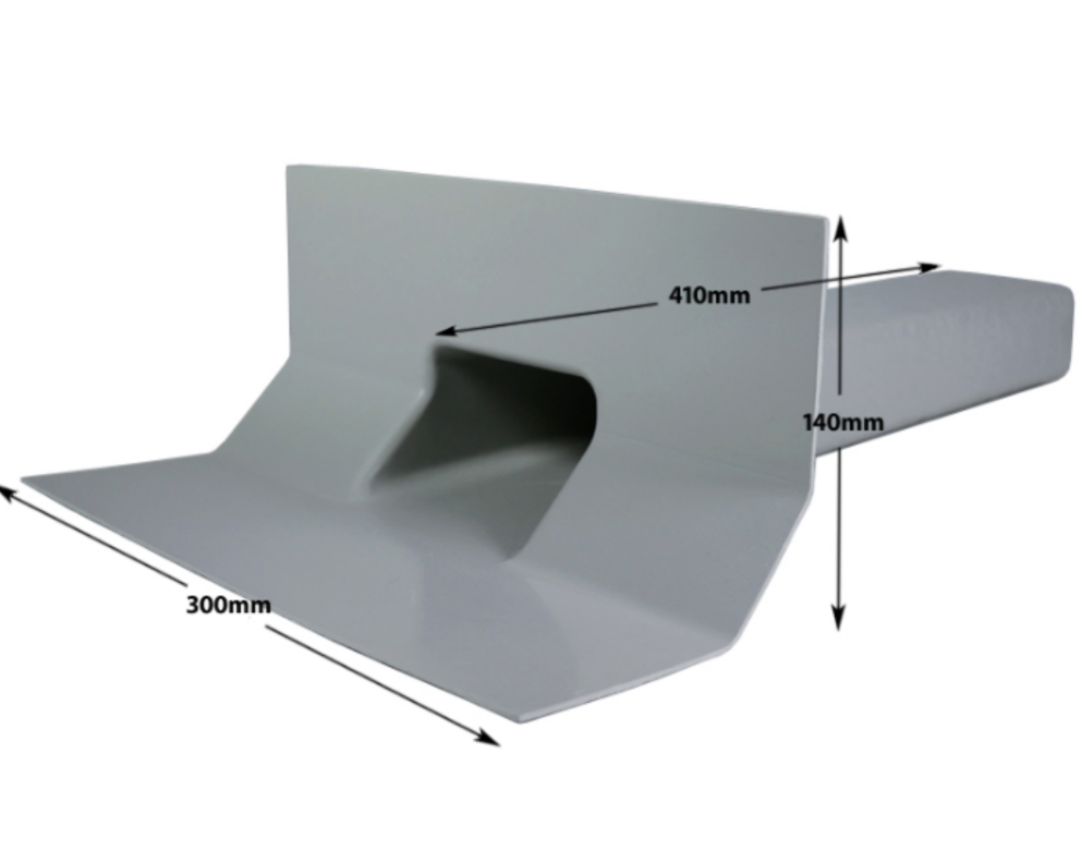 GRP Fibreglass Horizontal Through Wall / Parapet Outlet | Roofing Outlet