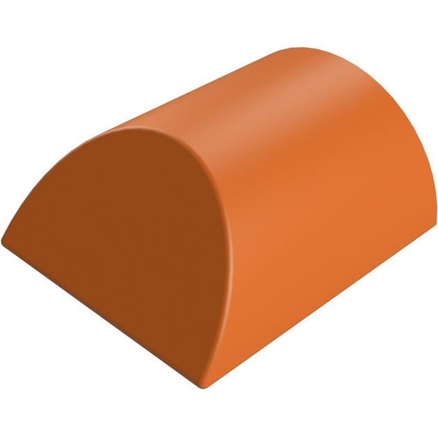 Sandtoft Clay Half Round Ridge with Stop End - 305mm | Roofing Outlet