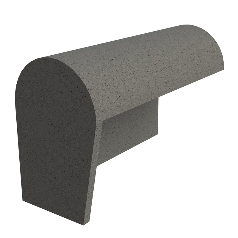 Sandtoft Concrete Half Round Mono Ridge Block End - Left Hand | Roofing ...