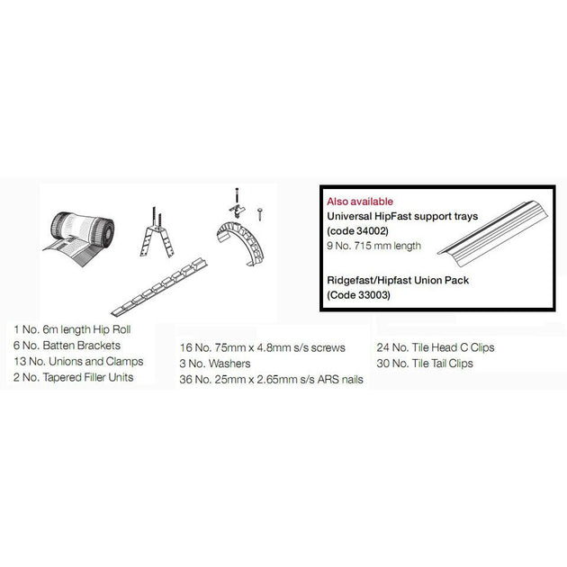 Marley Universal HipFast System 6mtr (MA53400) | Roofing Outlet