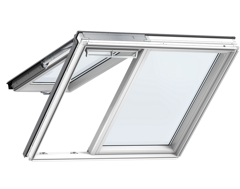 VELUX GPLS 2070 2-in-1 Double Glazed White Painted Top-Hung Window