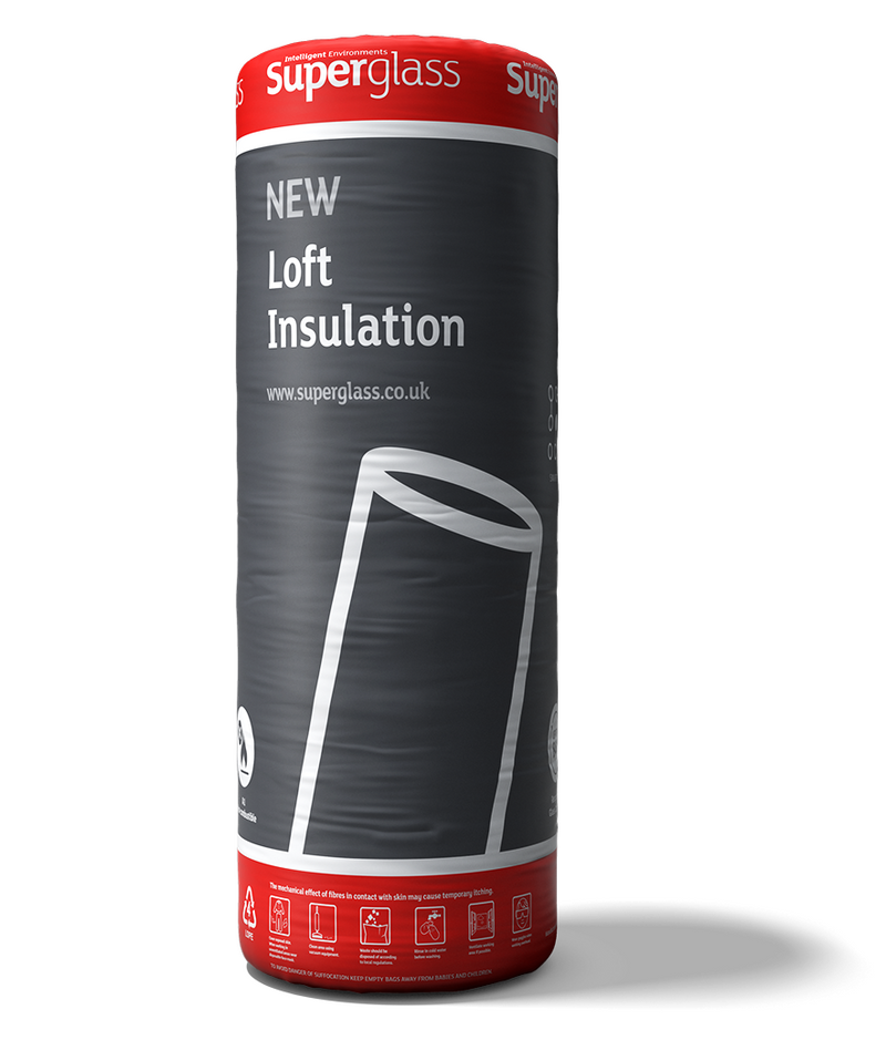 Superglass Multi-Roll 44 Loft Roll Insulation - 100mm (12.12 m2 roll ...